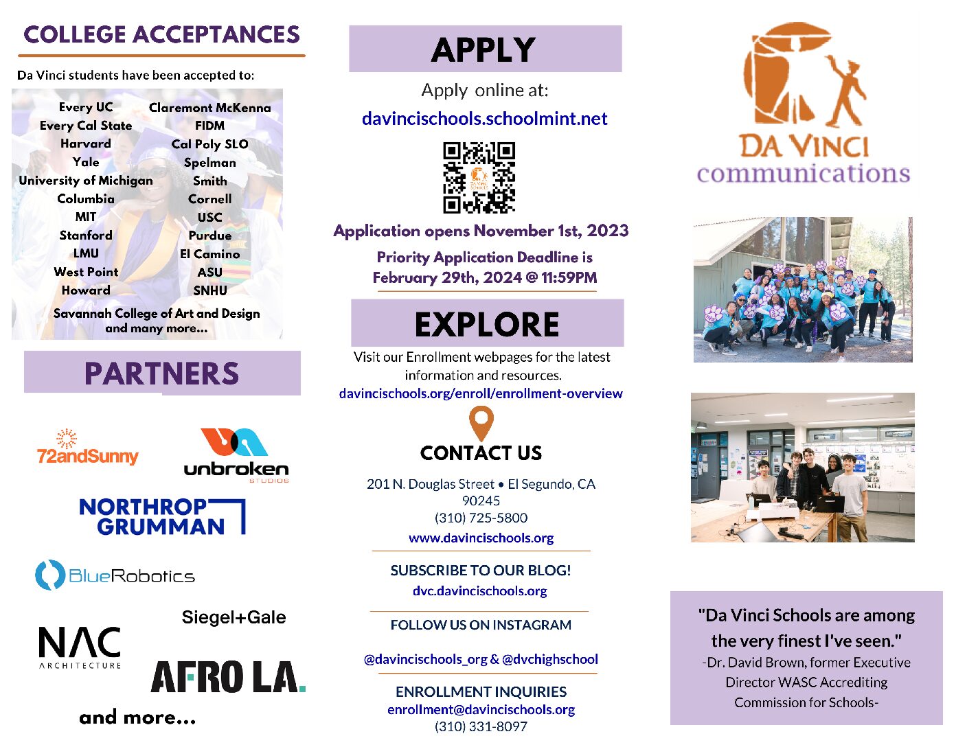 _DVC Brochure 24-25 (website) | Da Vinci Schools